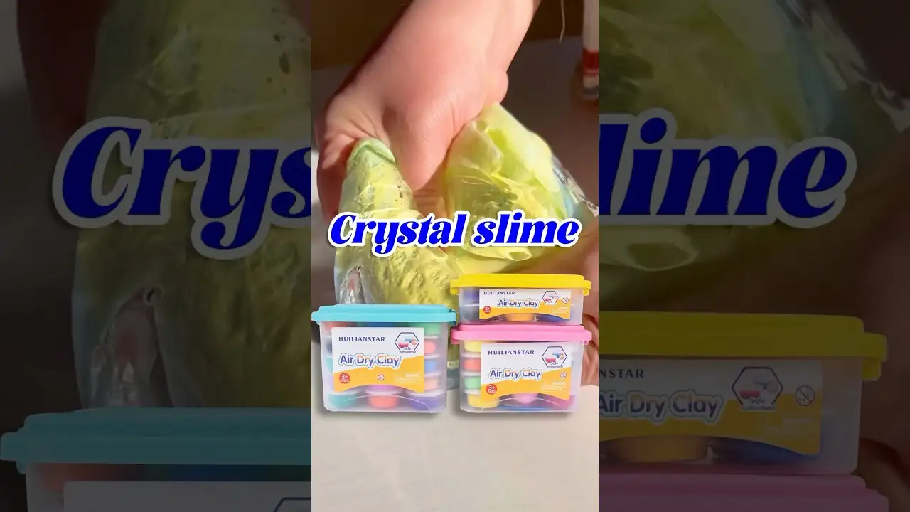 [Vidéo] Crystal Slime avec de l'argile séchée à l'air | J'adore sa ...