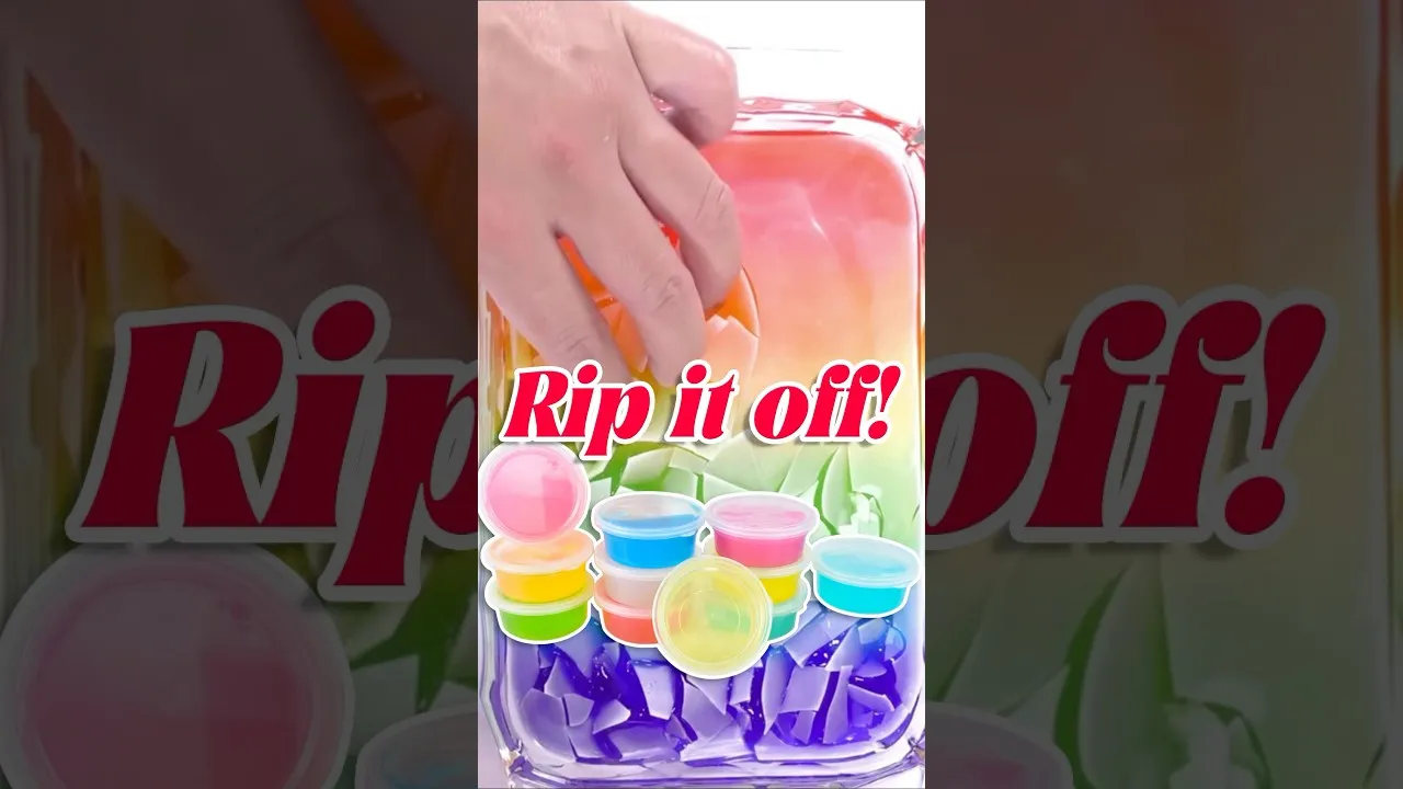 [Video] Slime arcoíris transparente 🌈🌈 ¡Arráncalo!